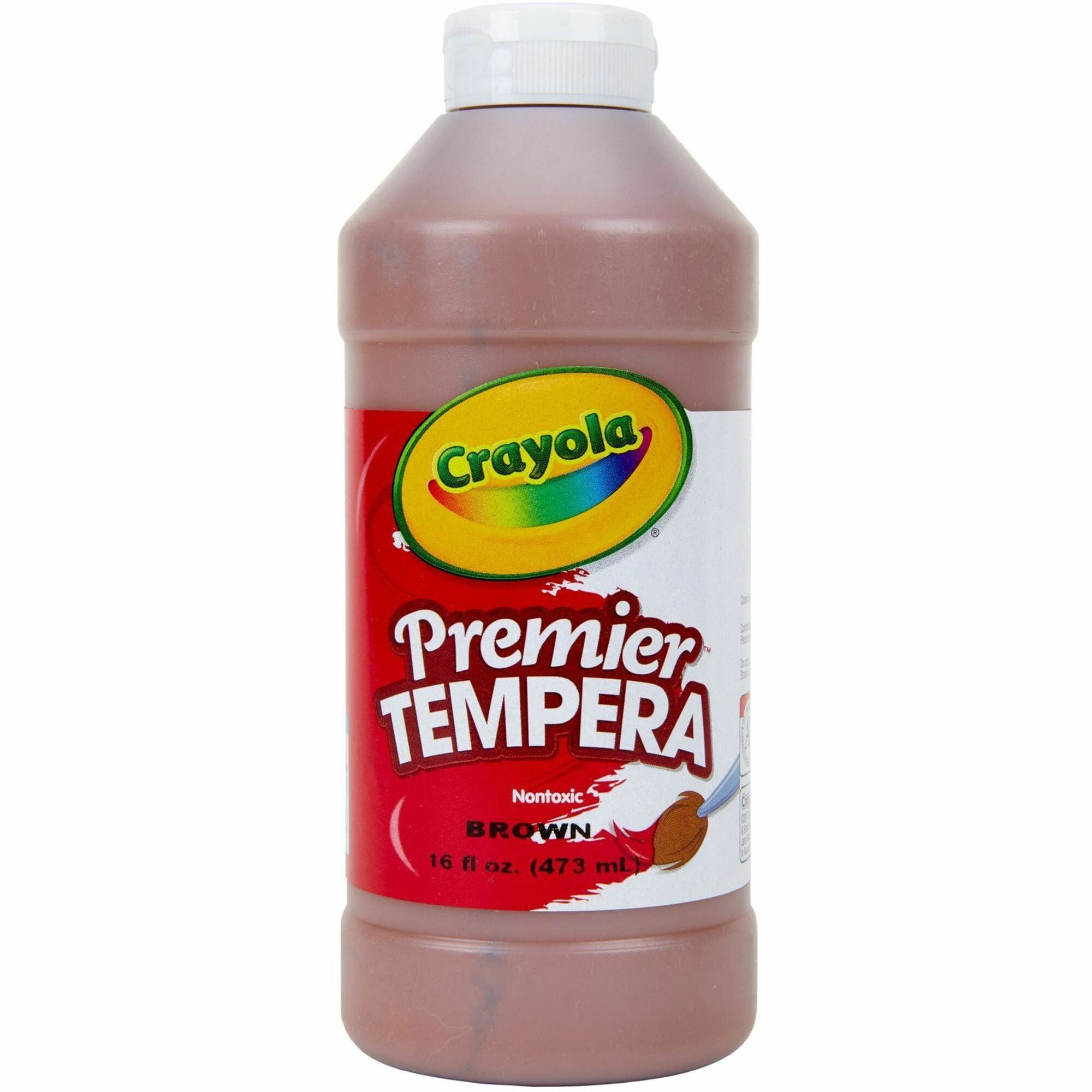 Crayola Premier Tempera Paint - 1 Color(s) - Brown - 16 oz - 1 Each ...