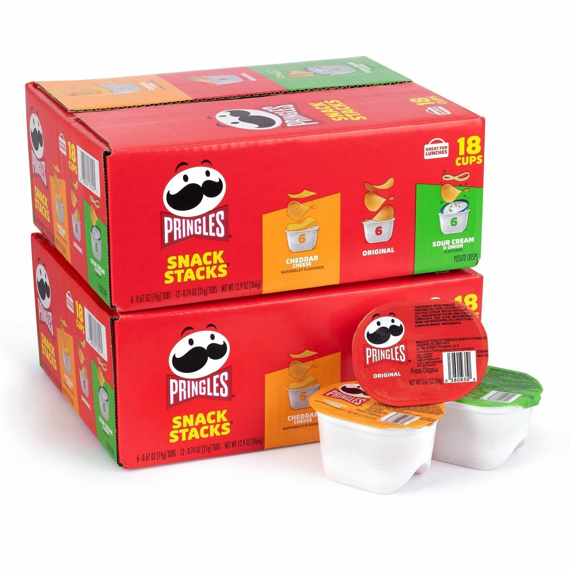 Green Rabbit Pringles Snack Stacks Variety Pack - Original, Sour Cream