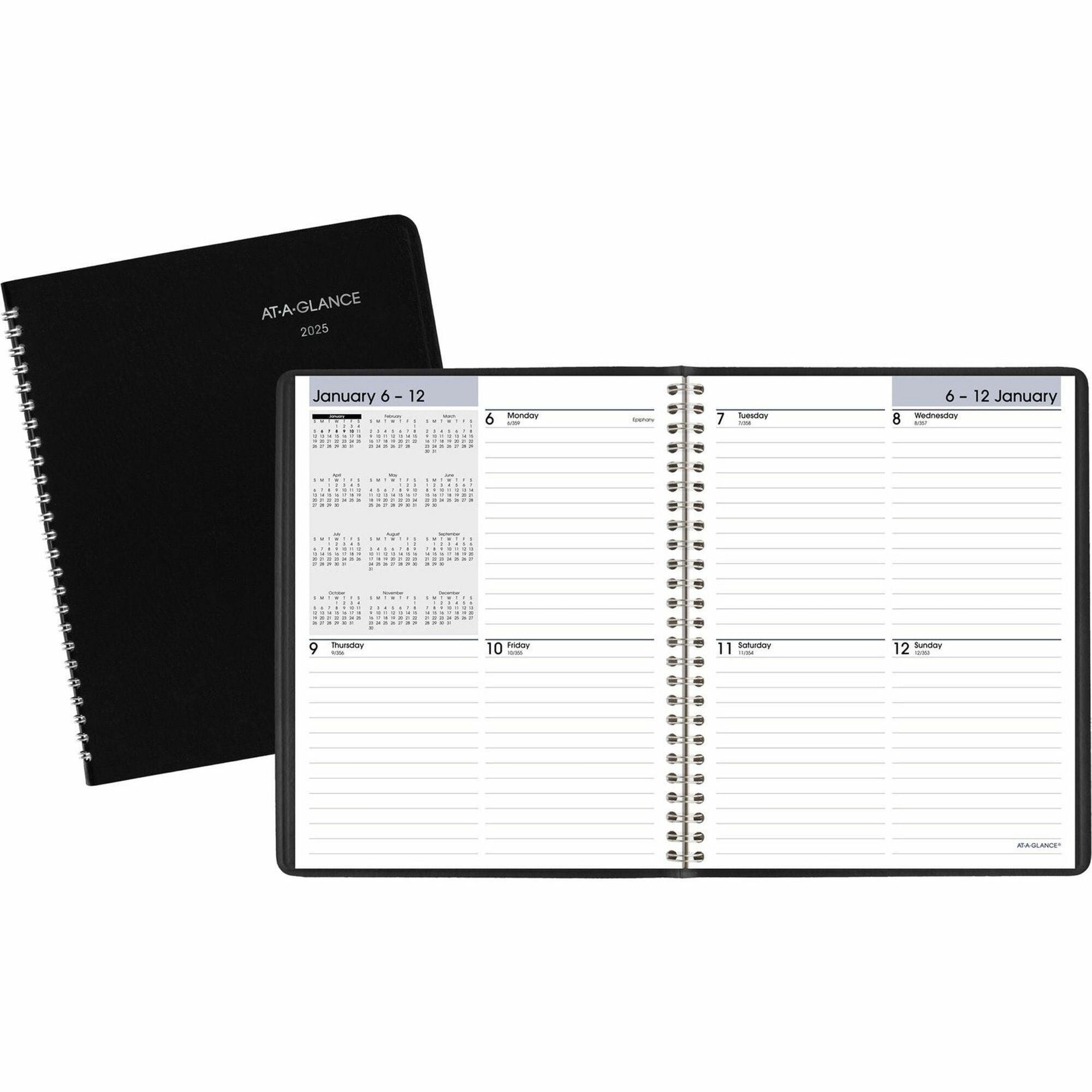 At-A-Glance DayMinder Block StylePlanner - Medium - Julian Dates - Wee ...